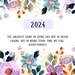 2024 Monthly Calendar Inspirational Quotes Printable landscape 11 X 8.5 ...