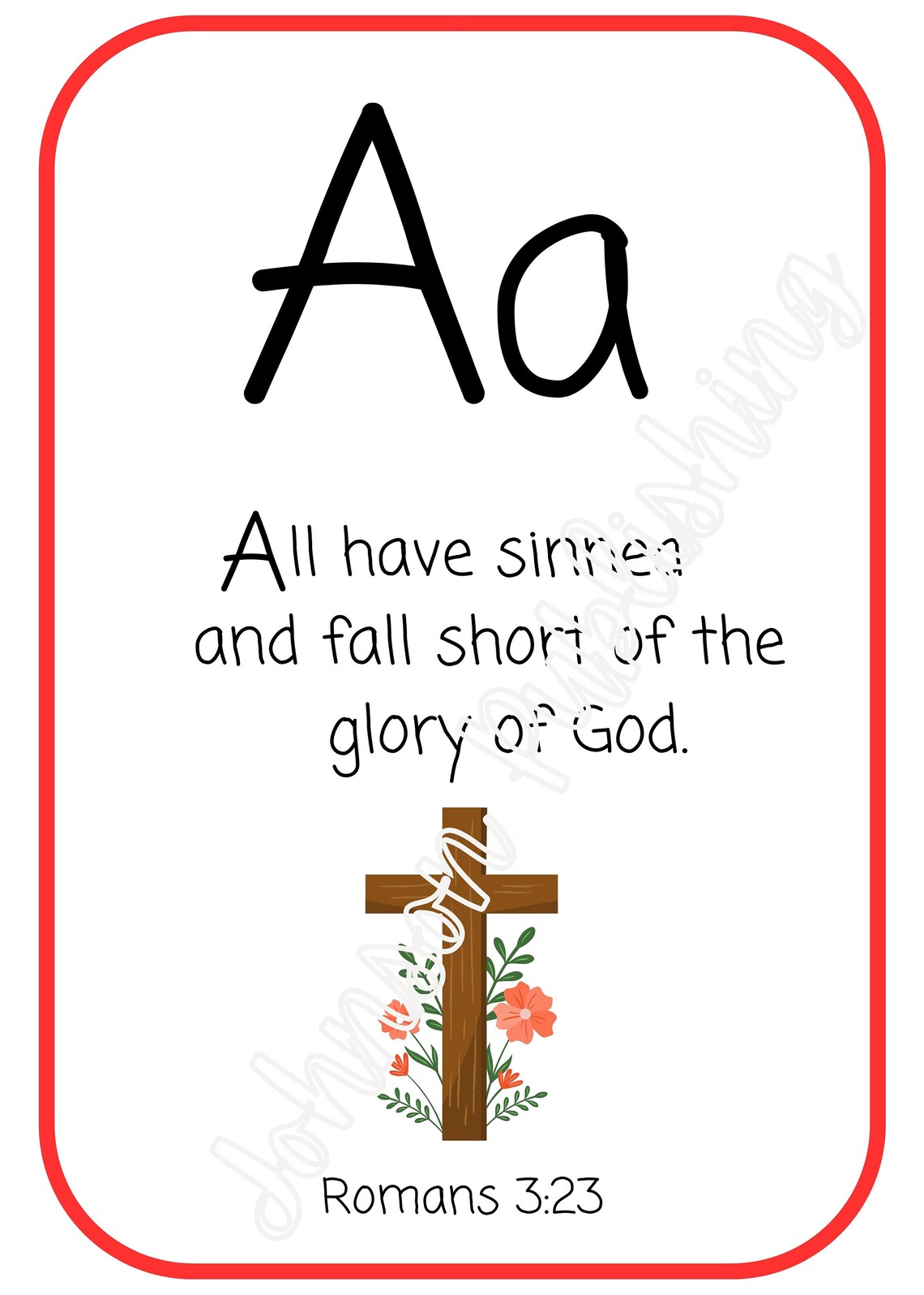 Alphabet Bible Verse : Flashcards Printable Digitalsummer - Etsy