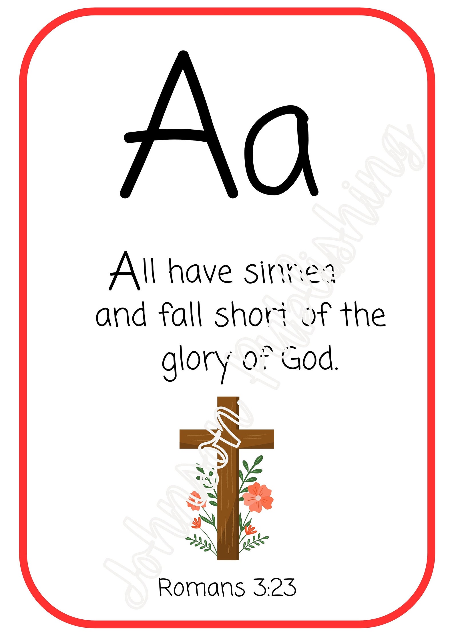 Alphabet Bible Verse : Flashcards Printable Digitalsummer - Etsy