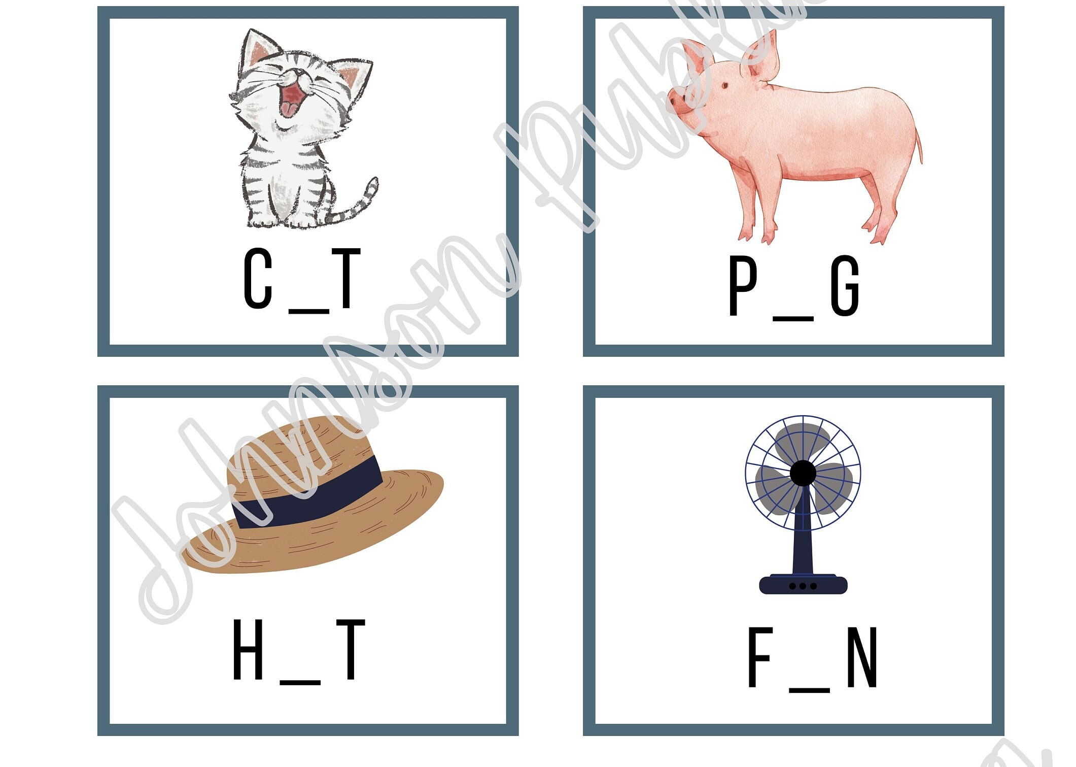 Vowel Worksheet:missing Vowel Practice Printable, Digital, Worksheet ...