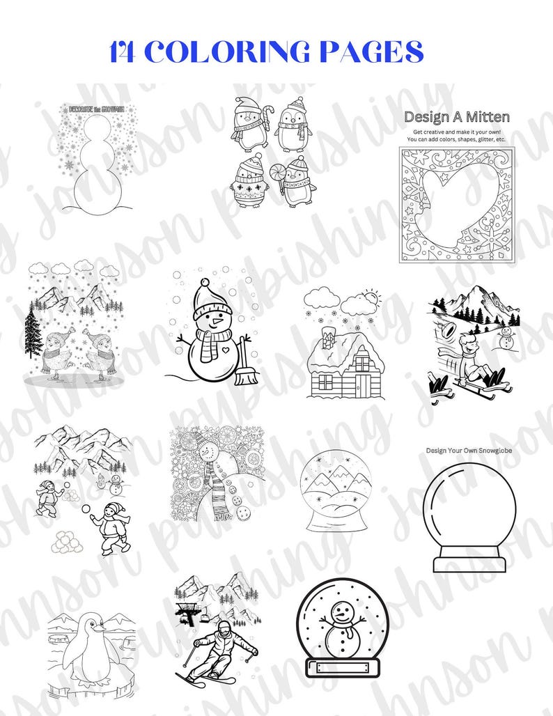 Winter Snow Day Printable Activity Set, Digital File, Screen Free Fun ...
