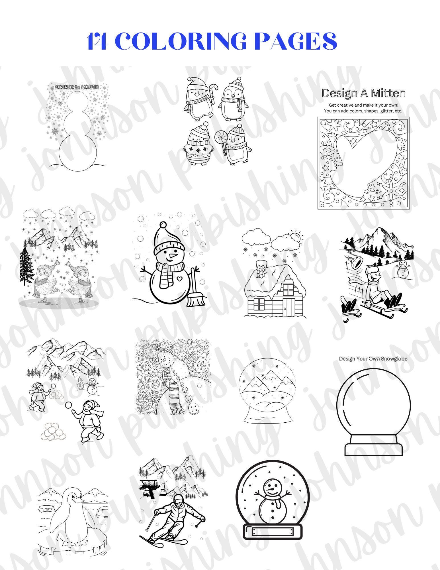 Winter Snow Day Printable Activity Set, Digital File, Screen Free Fun ...