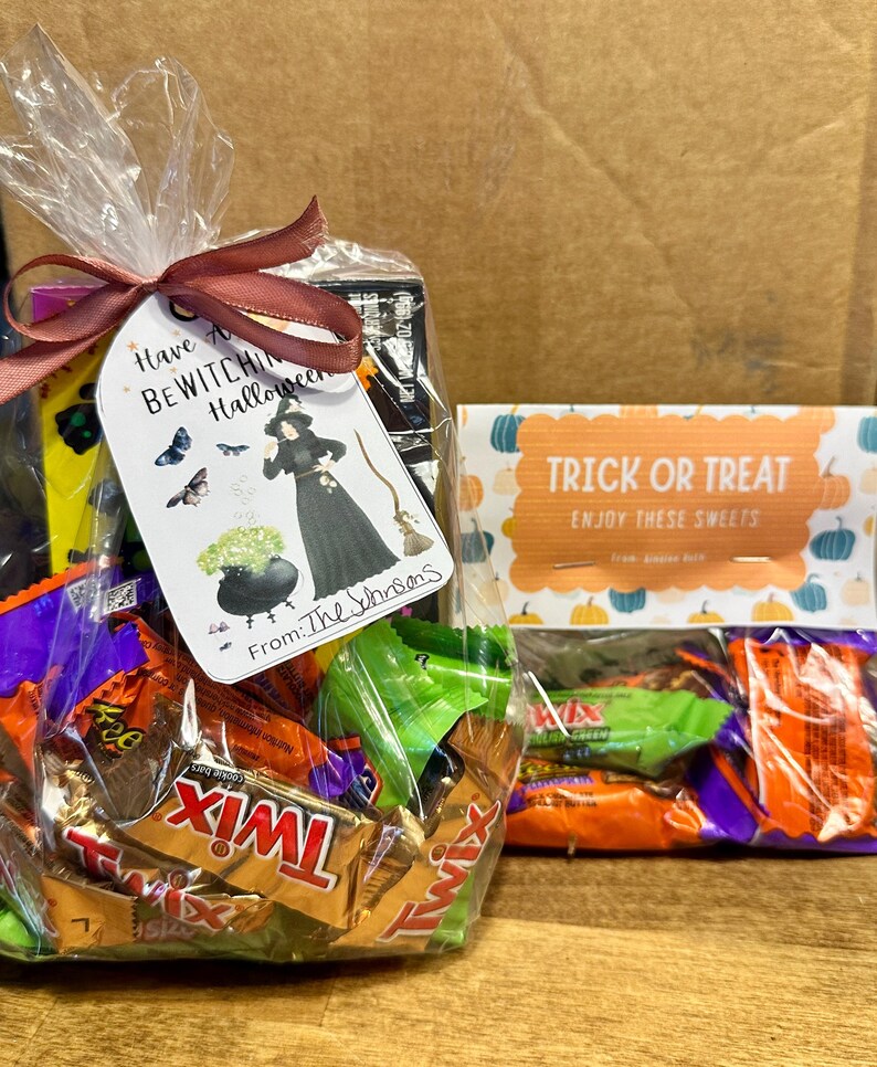 Halloween Treat Bag, Gift Tags, Boo Bag, Candy Bag, Trunk or Treat ...
