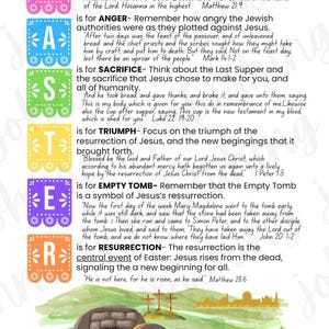 EASTER STORY ACRONYM, Easter Activity, Family Activity, Sunday School ...