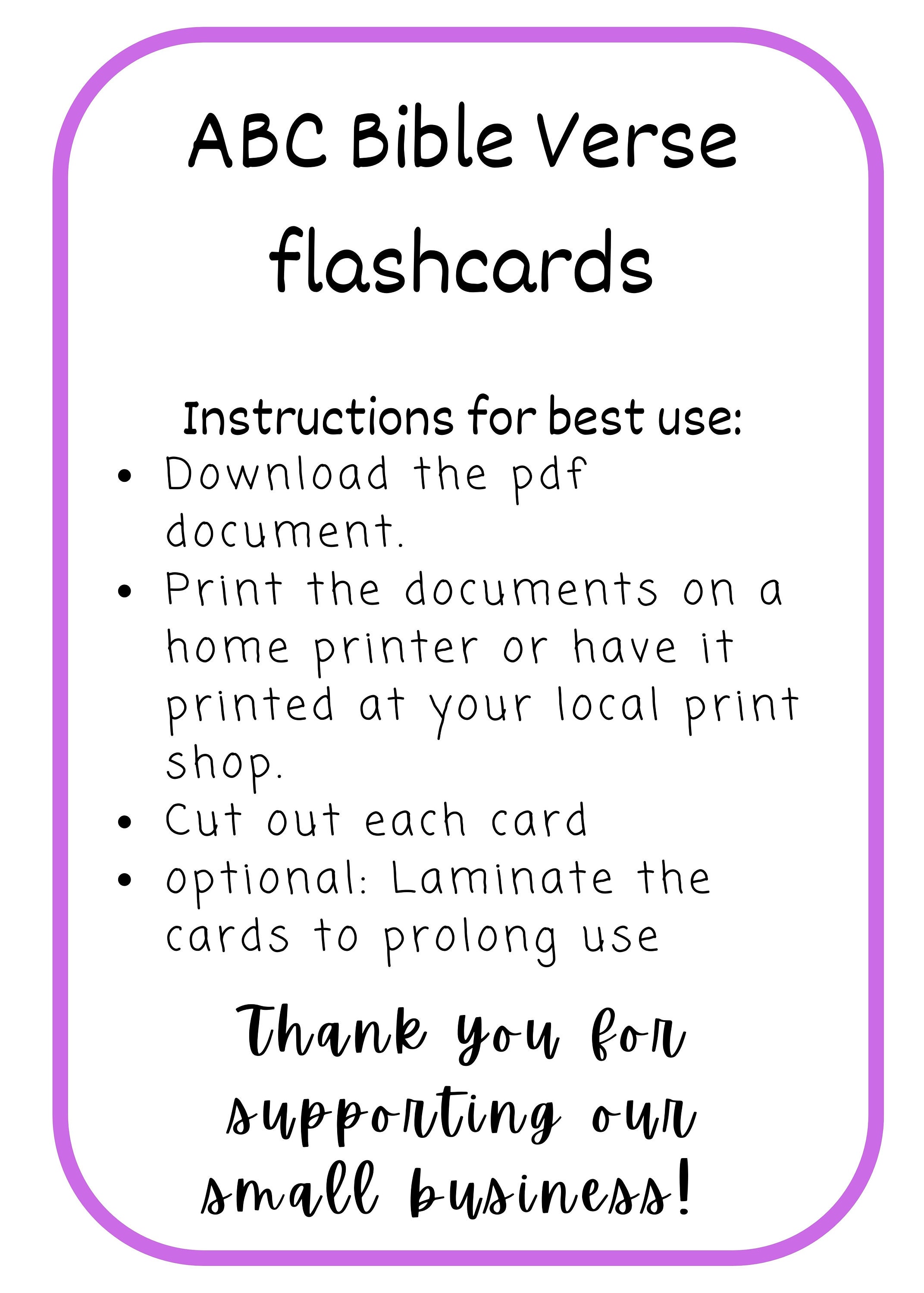 Alphabet Bible Verse: Flashcards Printable, Digital, Learning ...