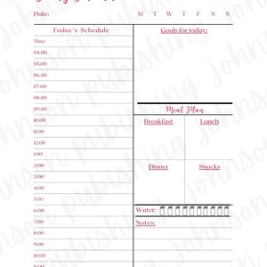 Daily to Do List Printable, Goal Setting, Daily Planner, Daily List ...