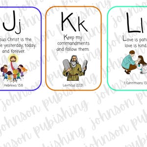 Alphabet Bible Verse Flashcards: Sunday School Learning (PDF File) - Etsy