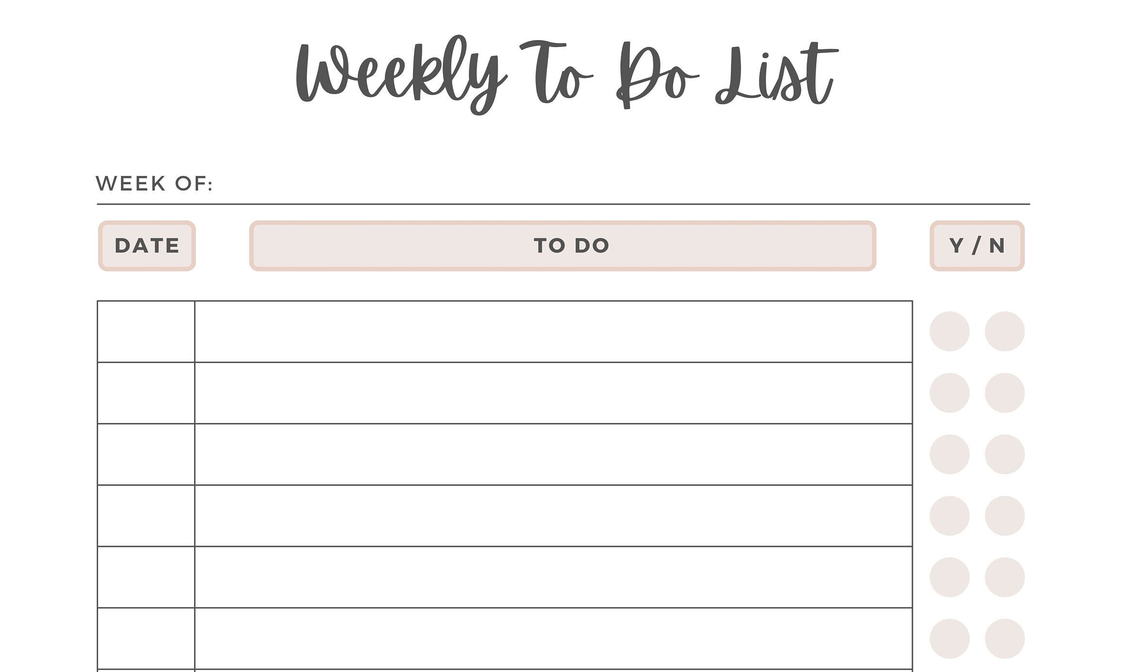 Weekly to Do List Printable, Goal Setting, Daily Planner, Daily List ...