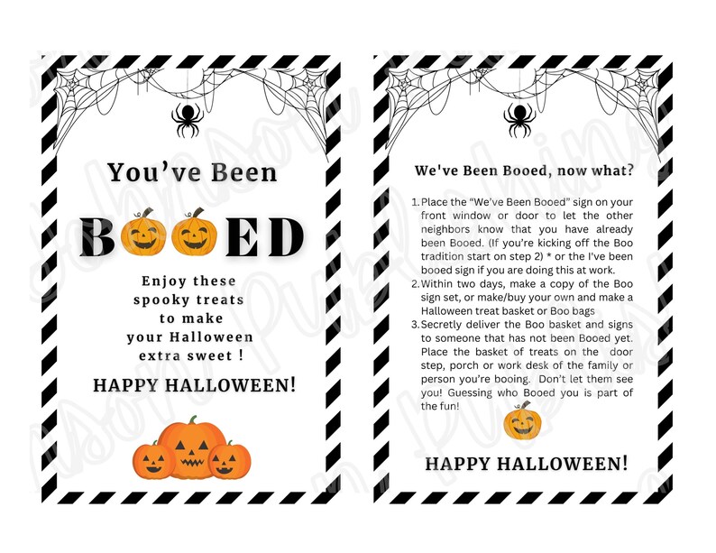 Halloween BOO Printable, Surprise for Friends, Neighbors, You've Been ...
