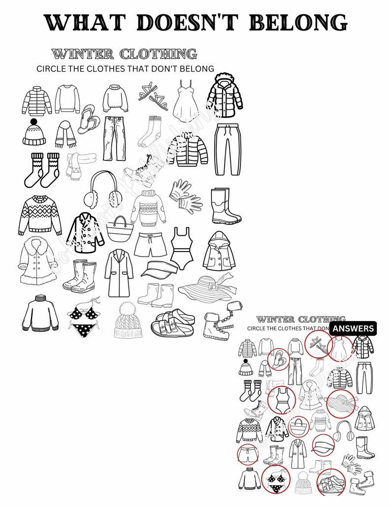 Winter Printable Activity Set, Snow Day Digital Printable Activity Set ...