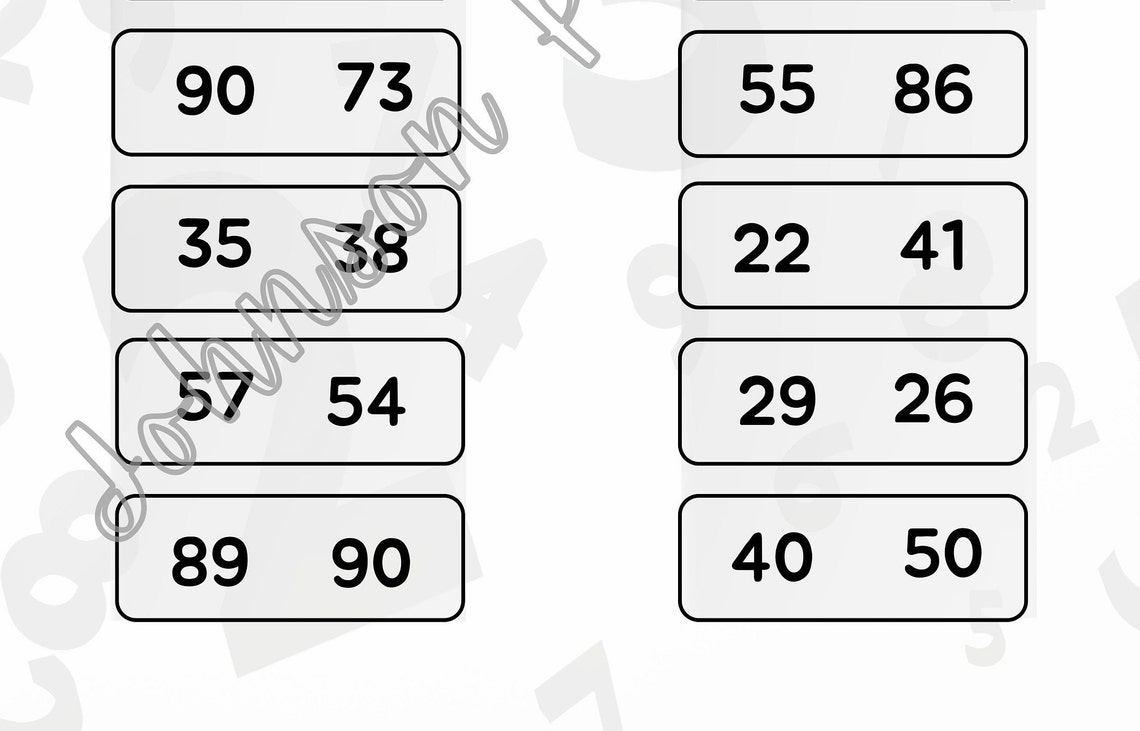 Math Practice Worksheet Large Numbers. Printable, Digital, Worksheet ...