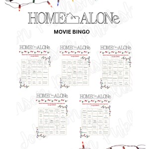 HOME ALONE Family Movie Night Activity Kit Companion, Printable Instant ...
