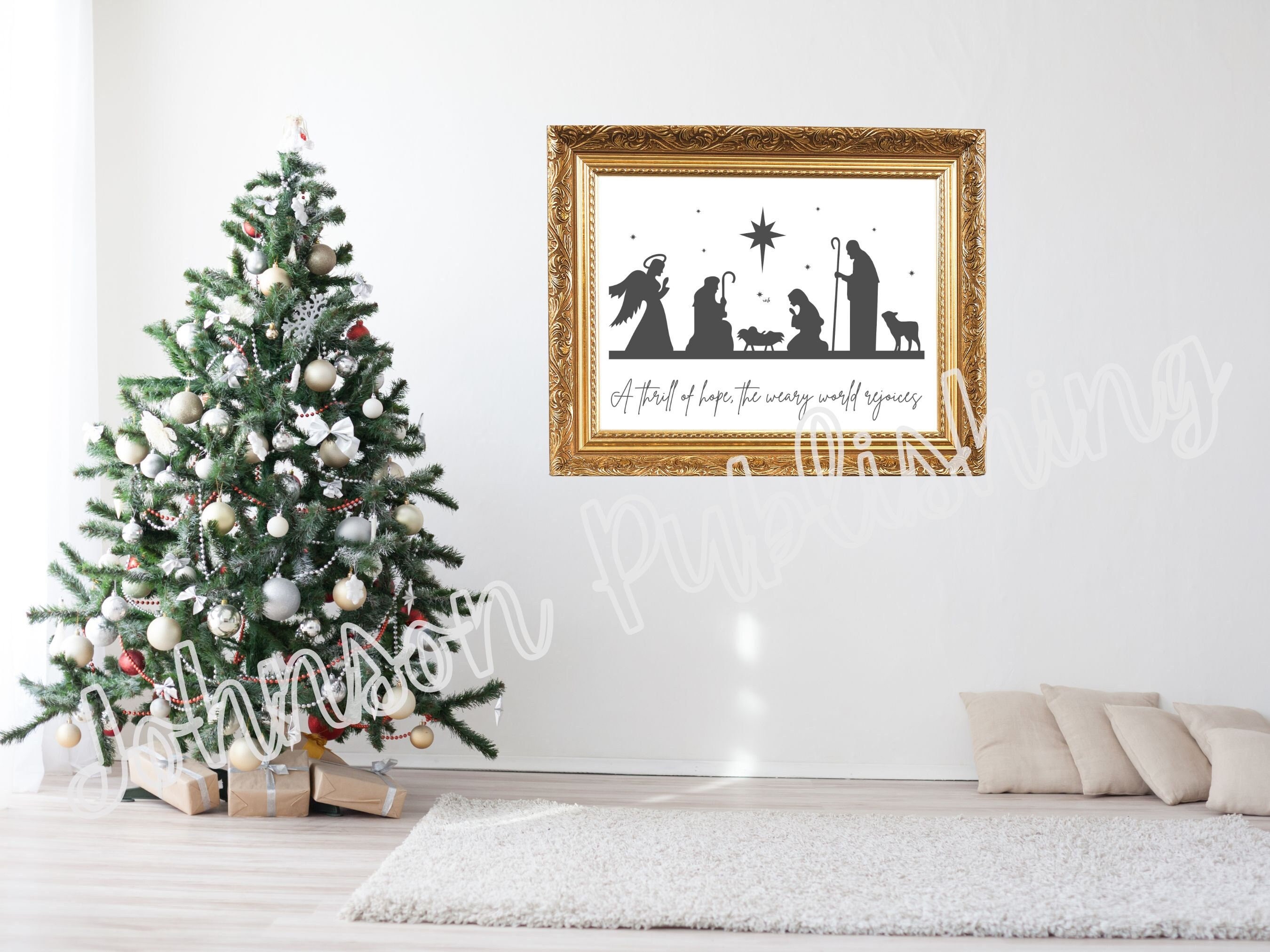 Nativity a Thrill of Hope... Digital Printable Art - Etsy
