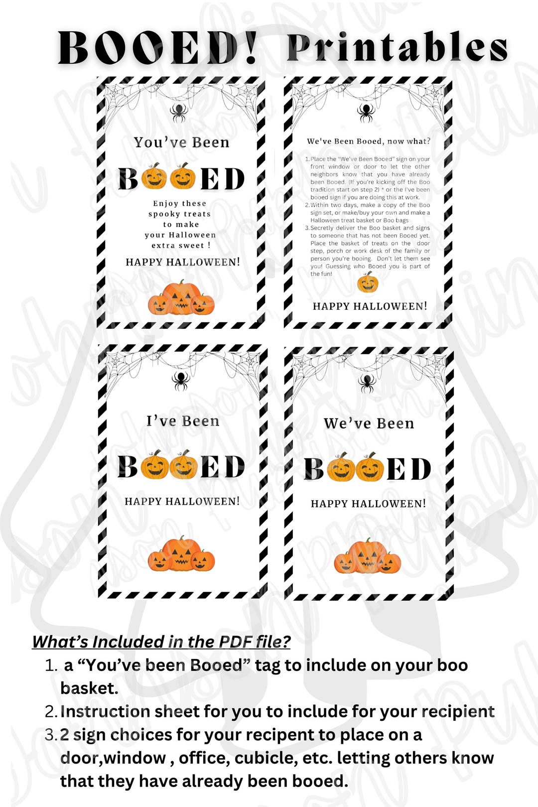 Halloween BOO Printable, You've Been Booed Tags and Instructions ...