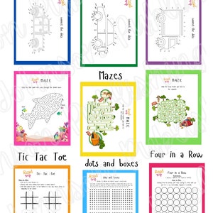 Road Trip Travel Vacation Kids Printable Car Games Board Games Coloring ...