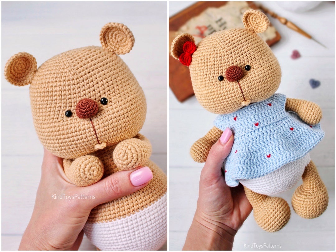 Cute Bear Crochet Pattern Amigurumi Bear Tutorial Crochet - Etsy UK