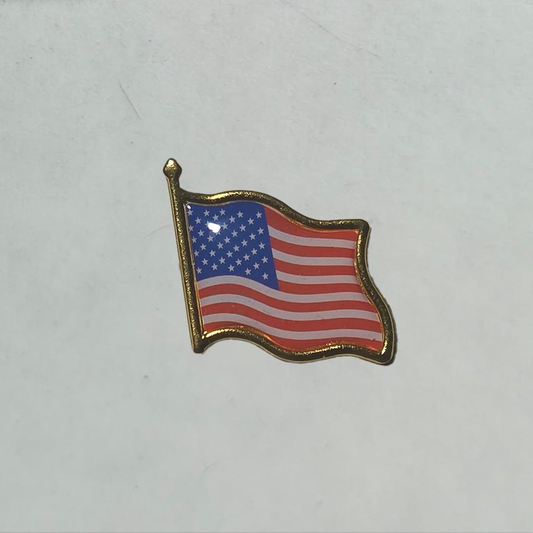American Flag Hard Enamel Pin – Jacket Accessory - Etsy
