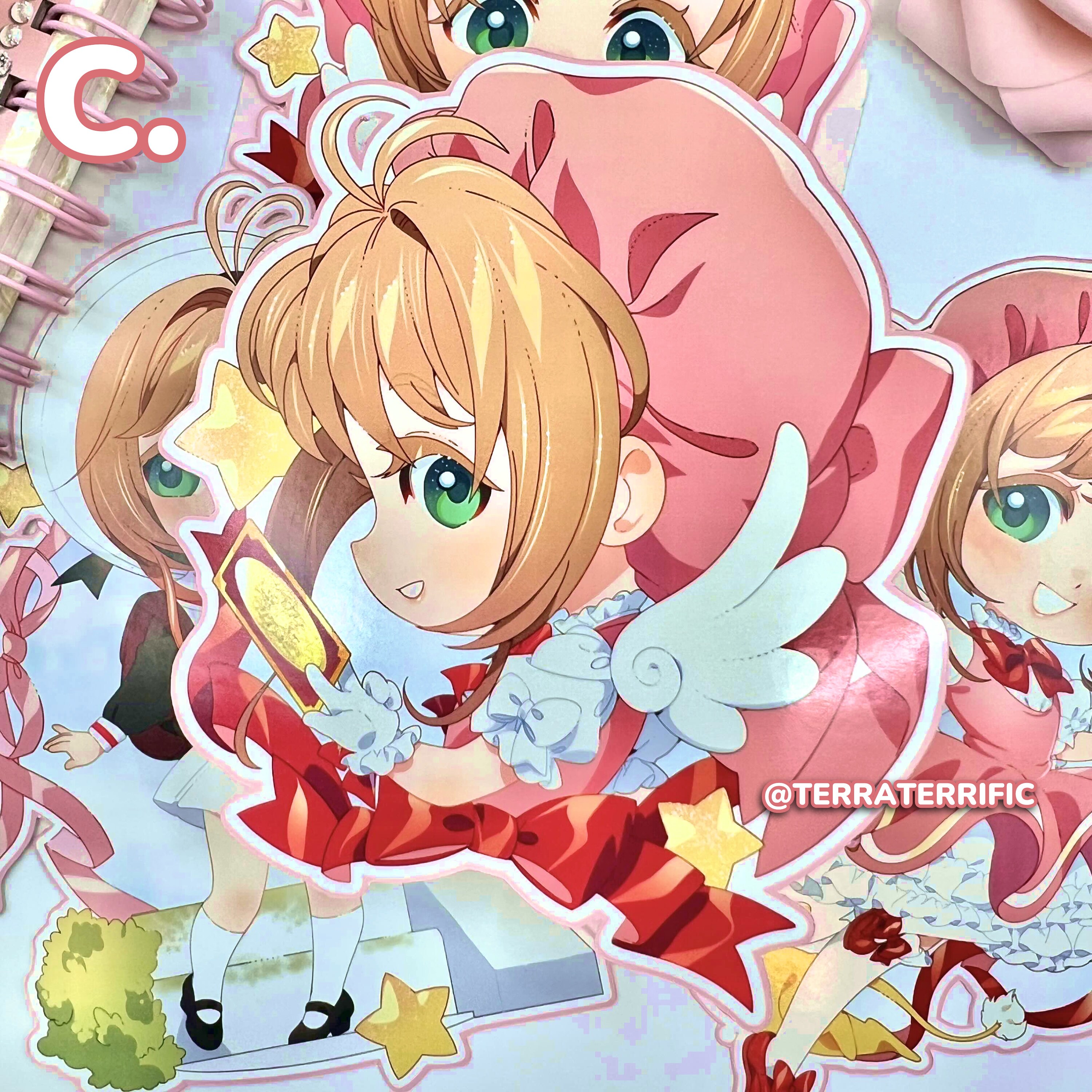Cardcaptor Sakura Stickers | Anime Chibi Magical Girl Die Cut Kawaii - Etsy