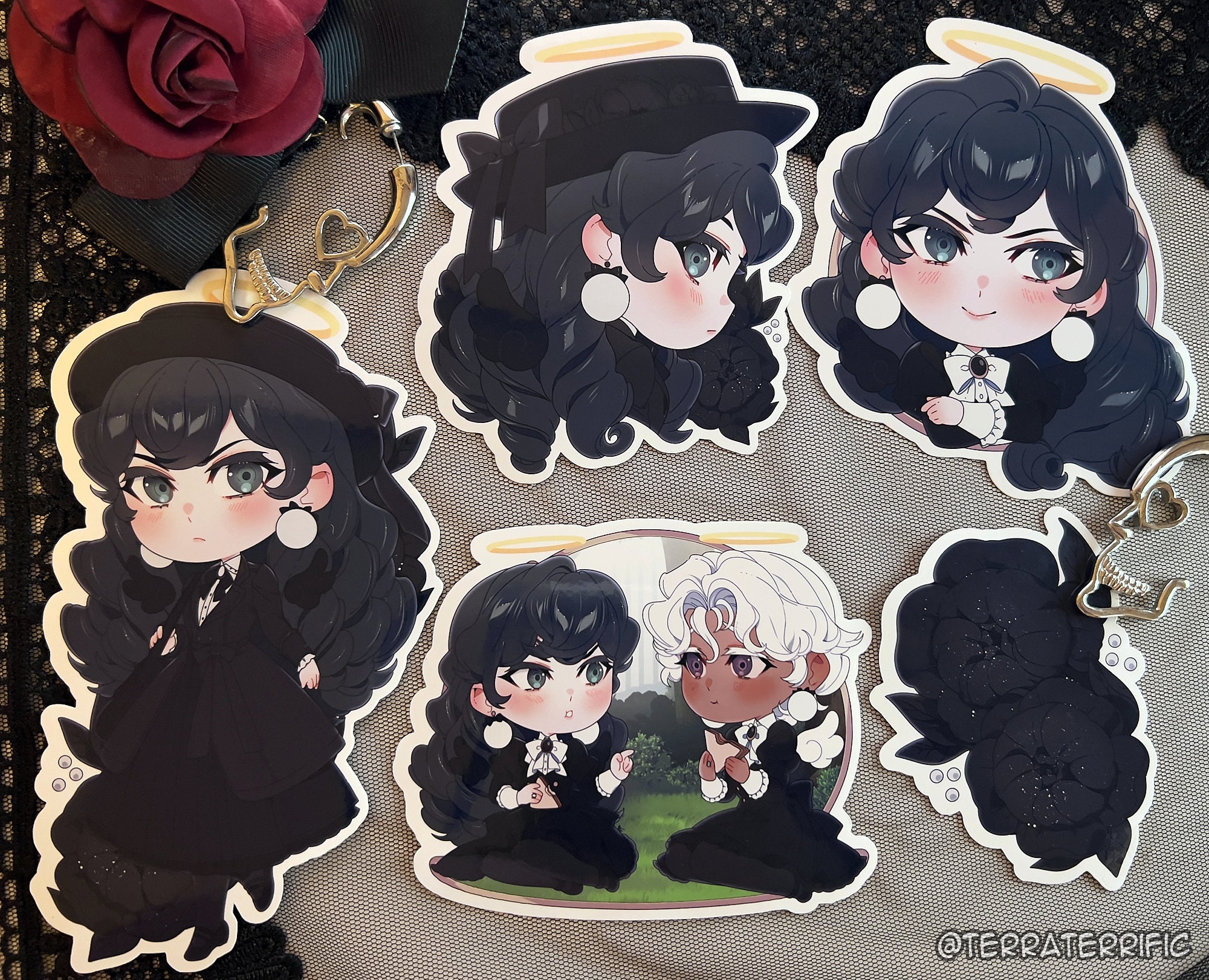 23:4 Lillian Stickers Die-cut Chibi Angel Anime Webtoon OC - Etsy
