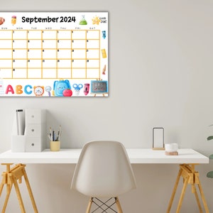 EDITABLE Printable September Calendar 2024 Back to School Calendar ...