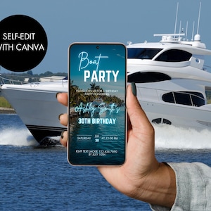 Digital Boat Party Invitation | Animated Yacht Party Invite | Summer ...