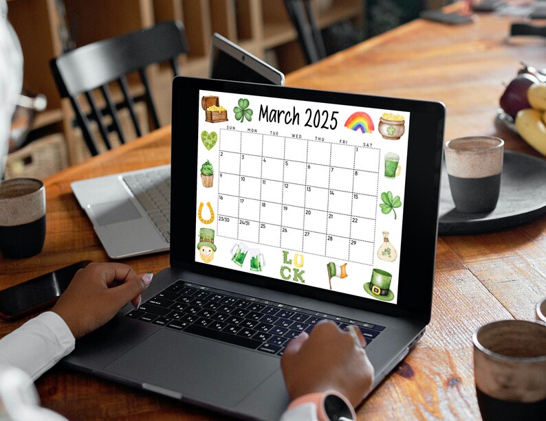 EDITABLE Printable March 2025 Calendar | Cute St. Patrick's Day March ...