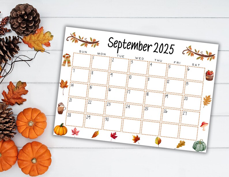 EDITABLE Printable September Calendar 2025 | September Calendar W ...