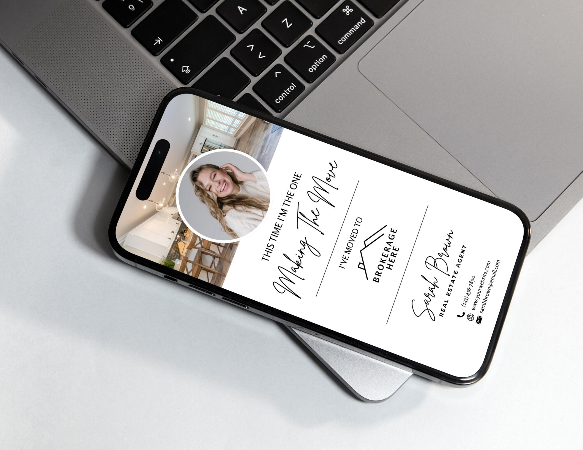 Digital New Brokerage Announcement | I've Moved Text Card | Real Estate ...