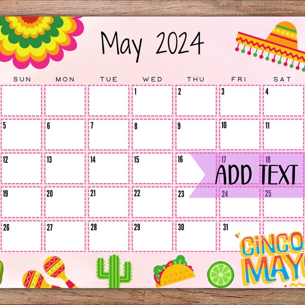 May 2024 Calendar - Etsy