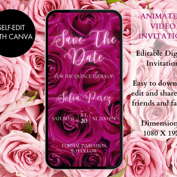 Quinceanera Save the Date - Etsy