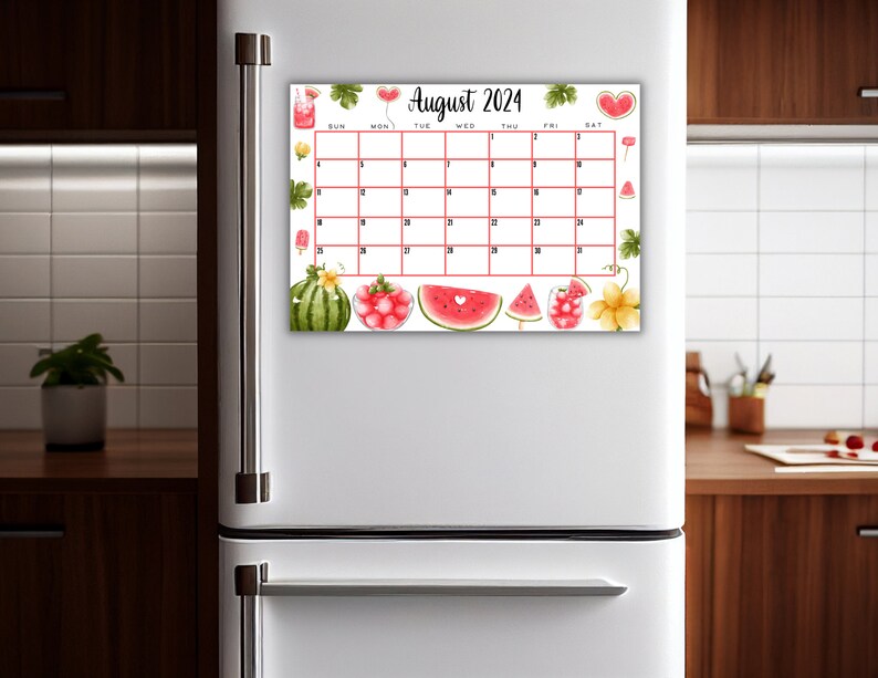 EDITABLE August 2024 Calendar Printable Calendar 2024 Kids Classroom ...