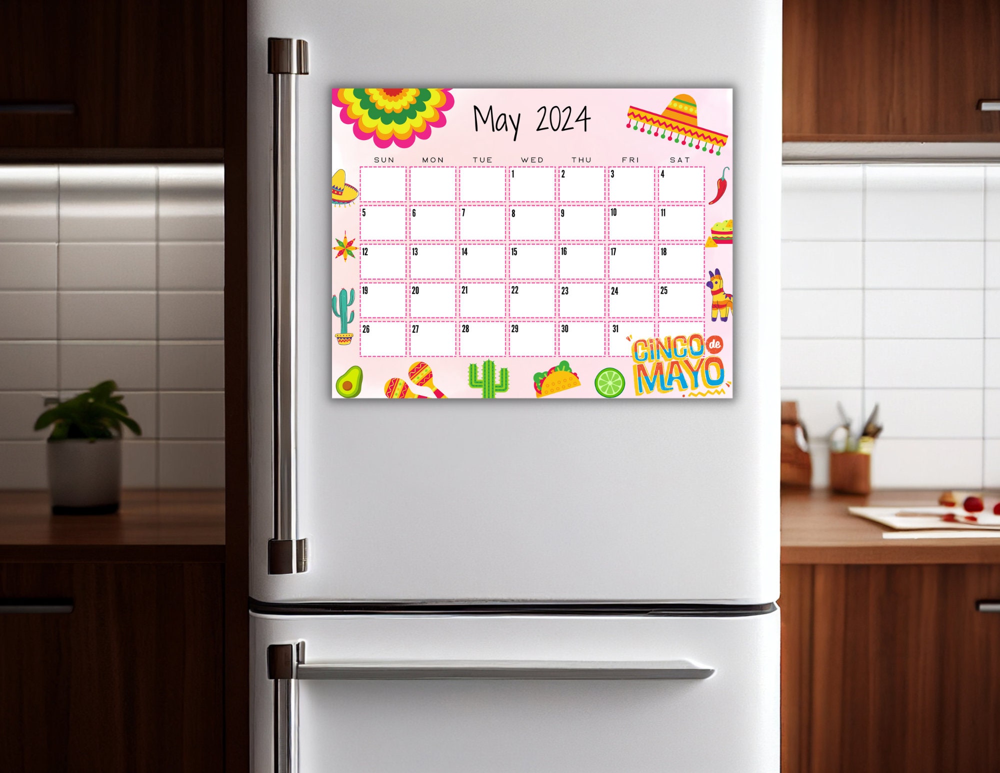 EDITABLE Printable May Calendar 2024 Cinco De Mayo Calendar - Etsy ...