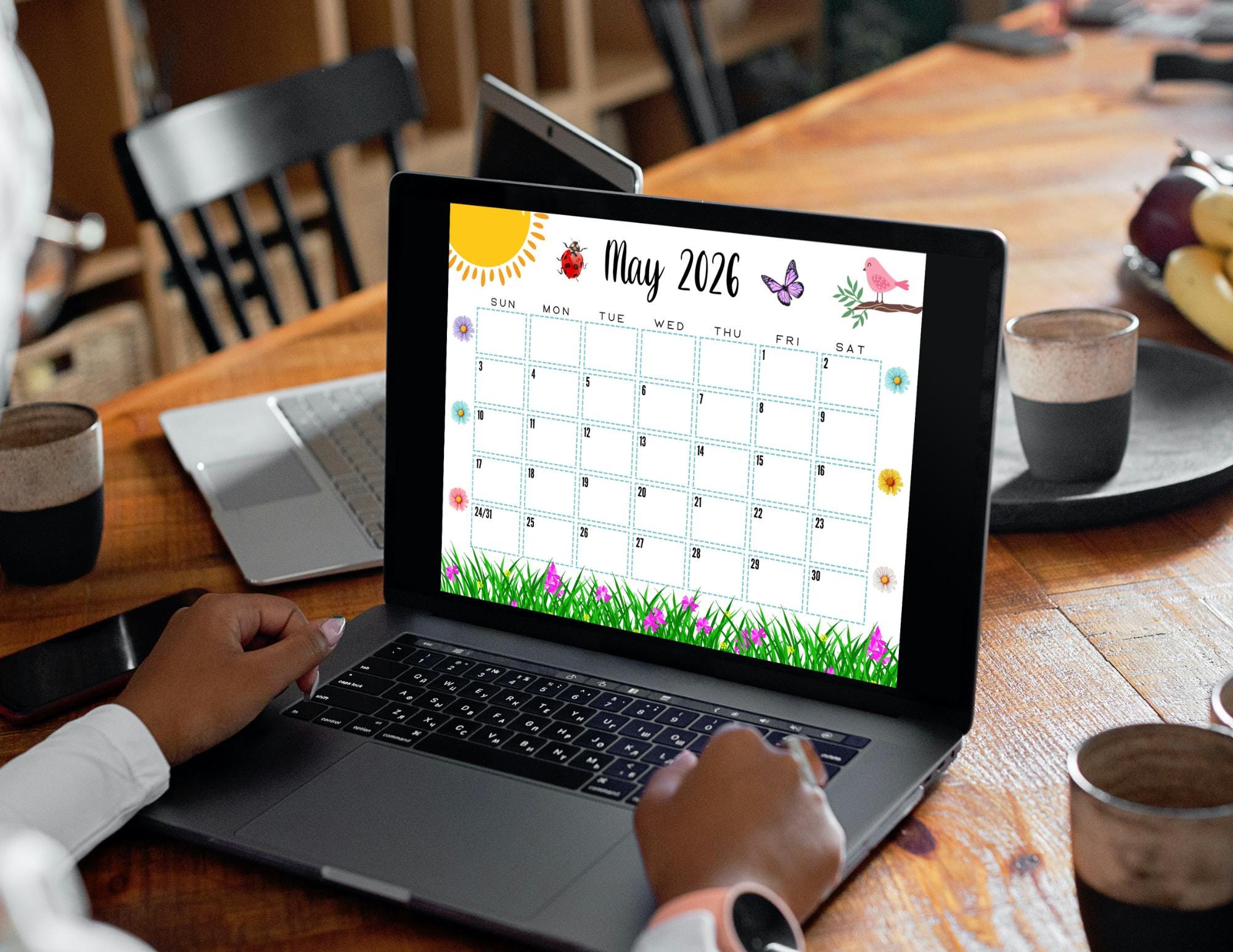 EDITABLE Printable May Calendar 2026 | Cute Spring May Calendar W ...