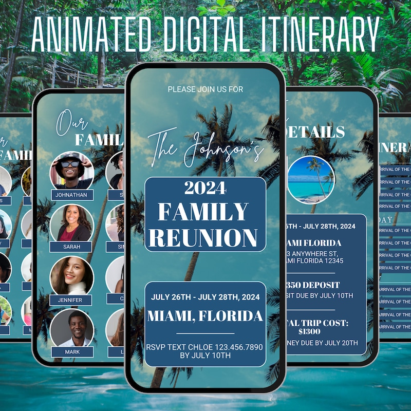 Family Reunion Banquet Program - Etsy