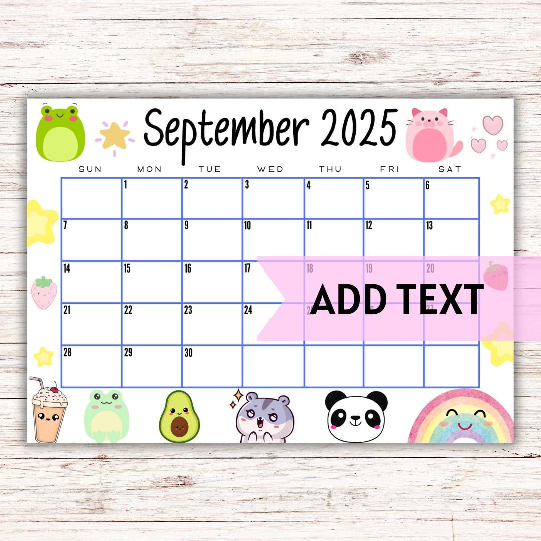 September printable calendar 2020 store