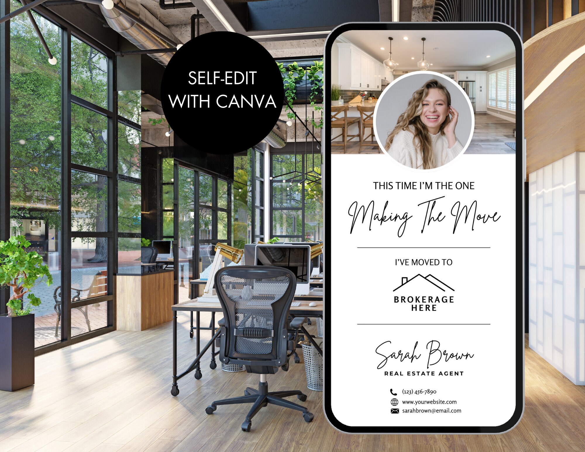 Digital New Brokerage Announcement | I've Moved Text Card | Real Estate ...