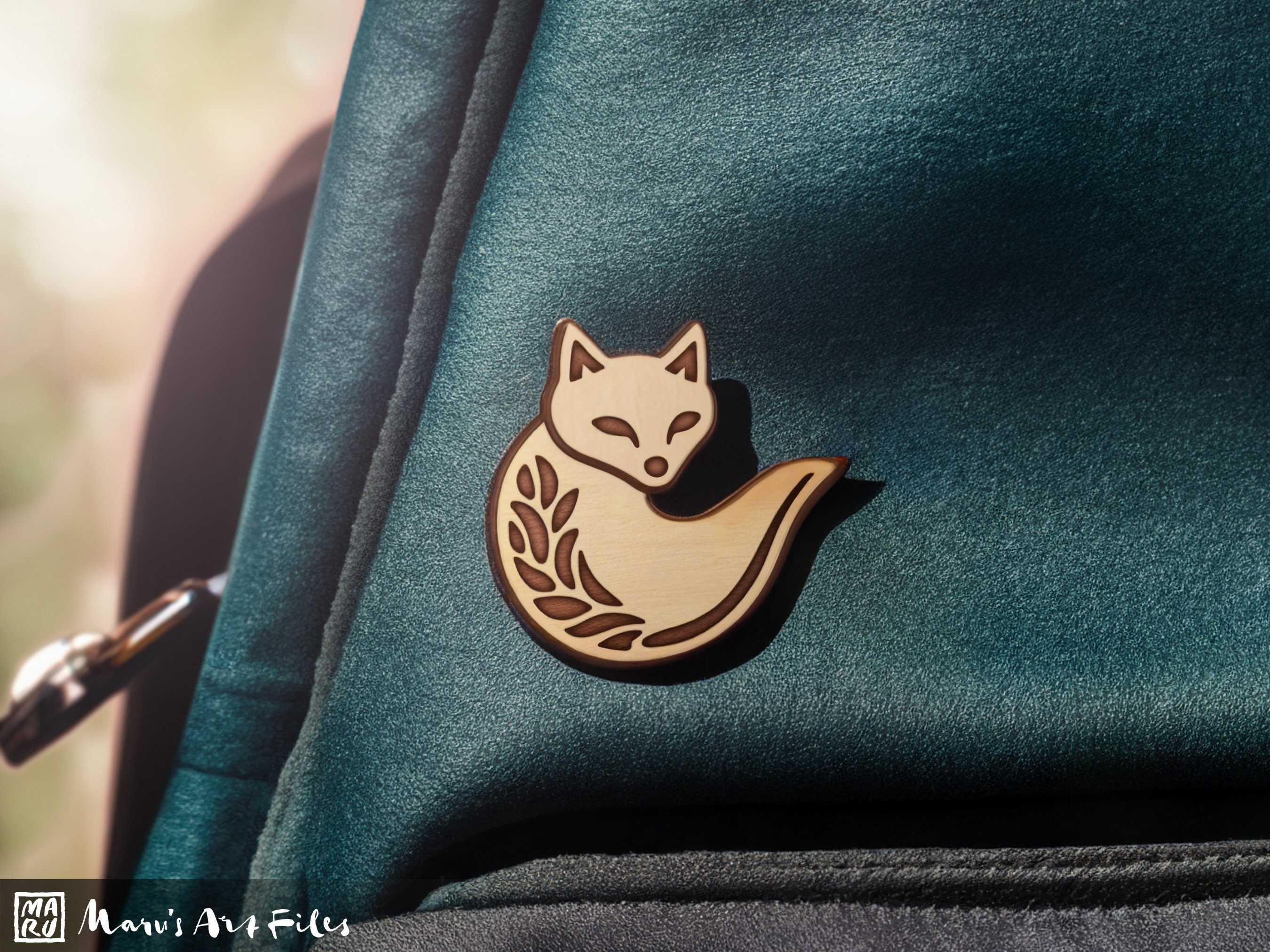 Cute Fox Brooch Pin SVG Glowforge Cricut Laser Template High Quality ...