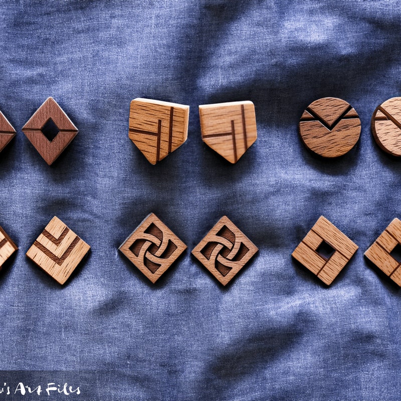 Stud Earring Laser - Etsy UK