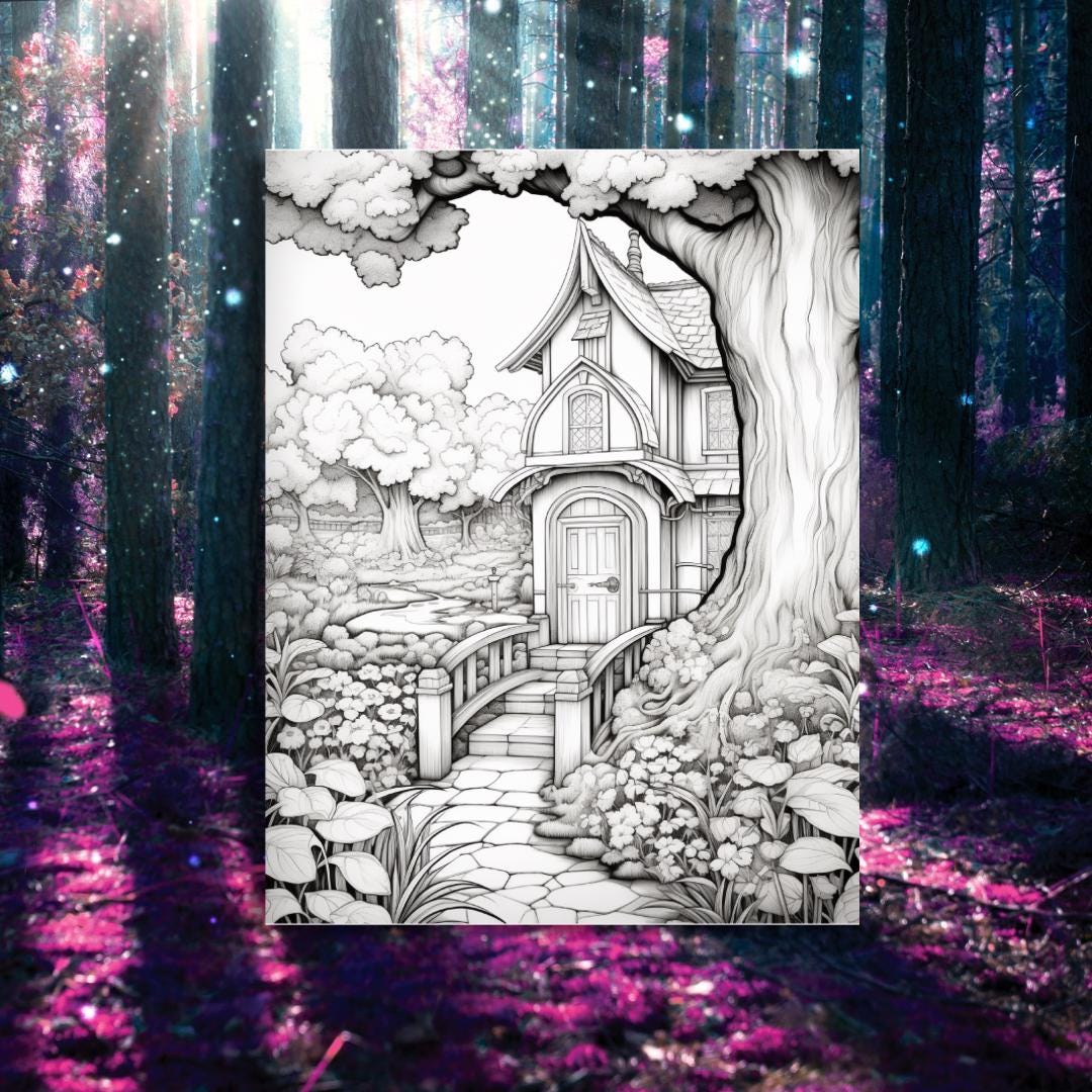 Magic Garden Coloring Pages 300, Digital Download Coloring Book ...