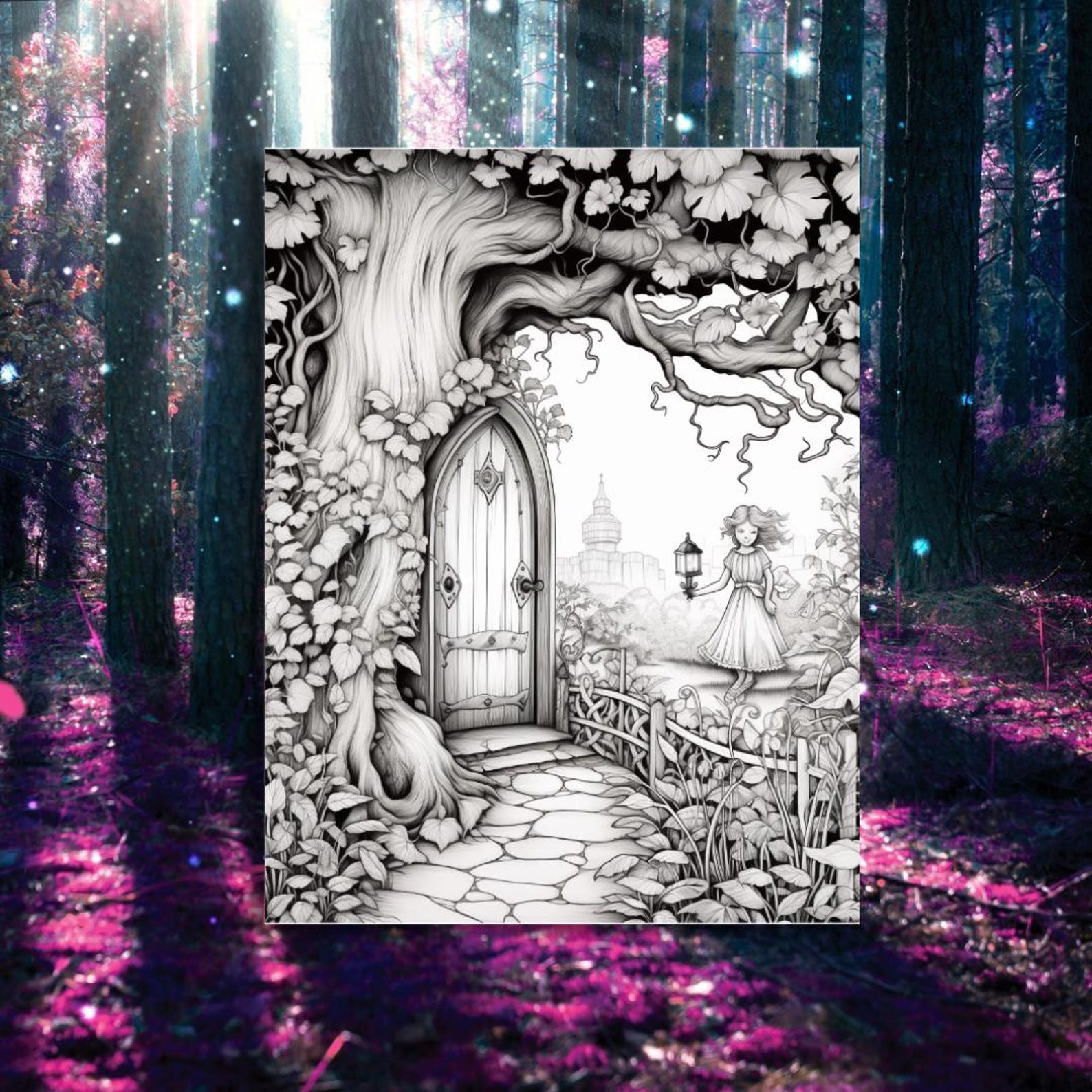 Magic Garden Coloring Pages 300, Digital Download Coloring Book ...