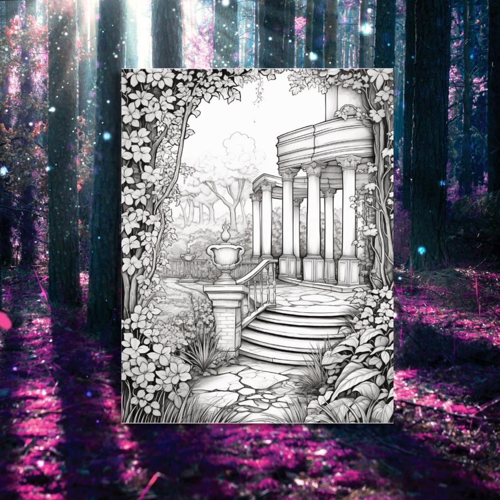 Magic Garden Coloring Pages 300, Digital Download Coloring Book ...