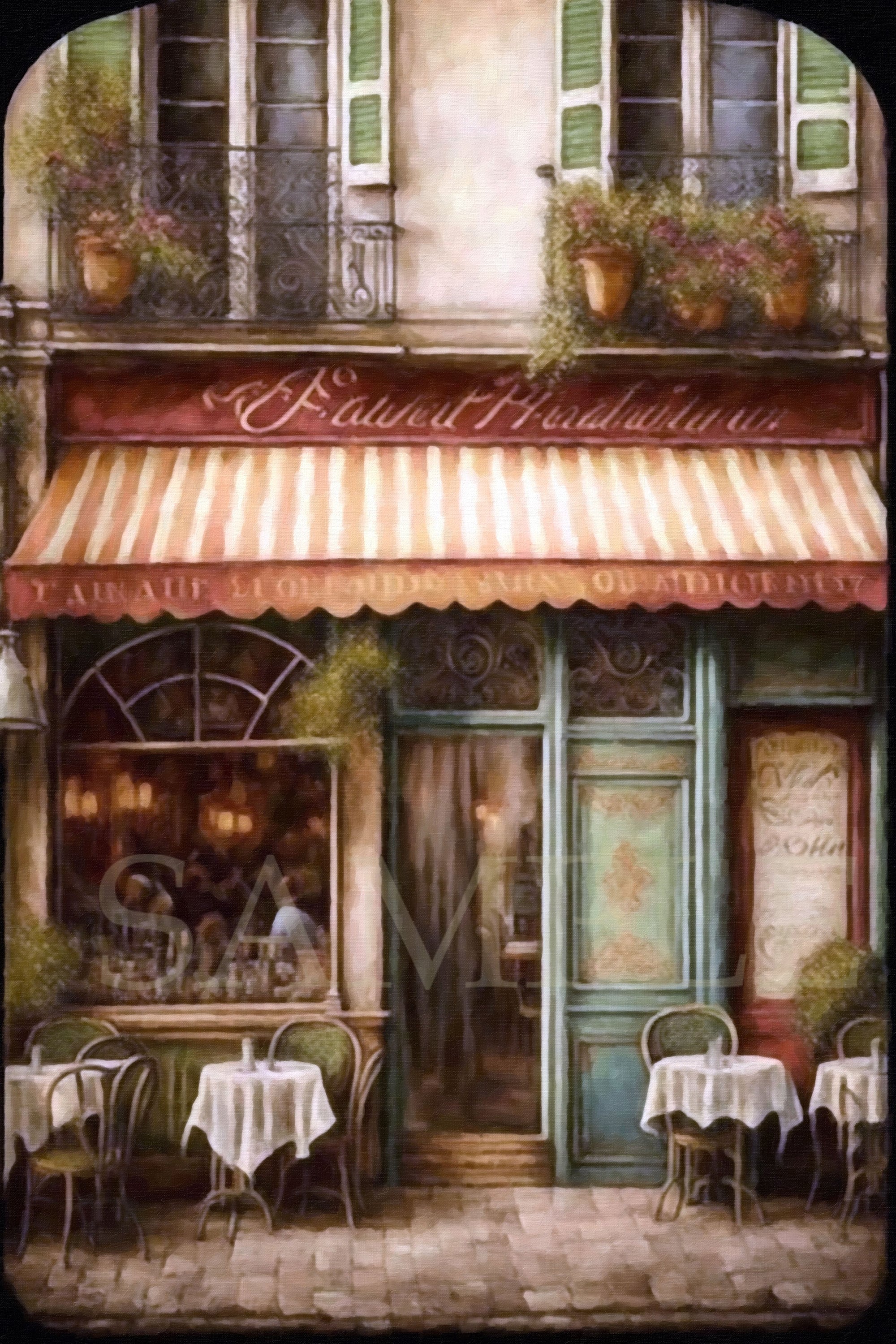 Printable Art French Cafe Paintings, Gallery Wall Set Paris, Digital ...