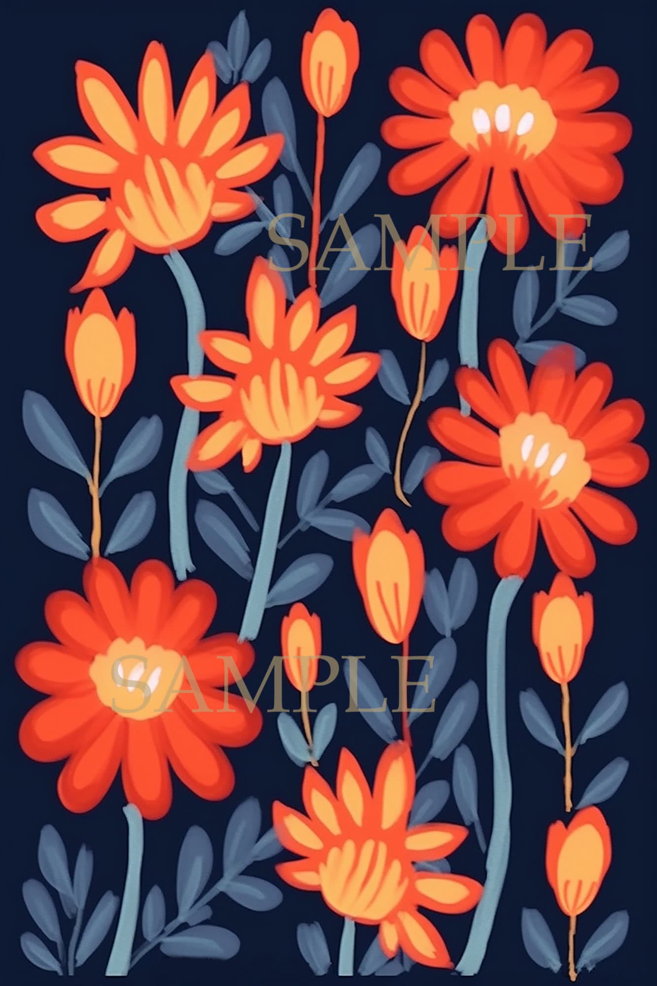 Colorful Art Gallery Wall, Printable Original Paintings for Download ...