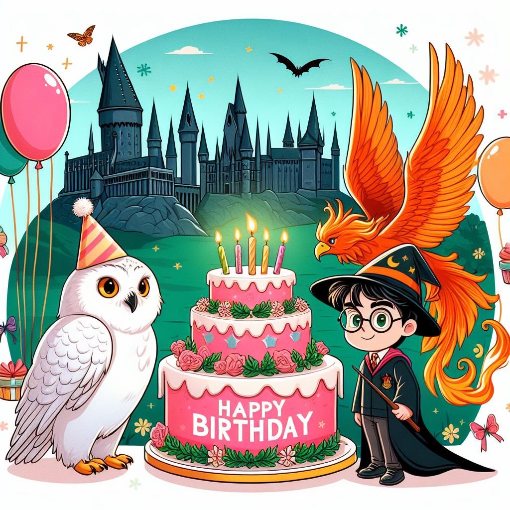 Wizard Happy Birthday Cartoon Image Files - Etsy