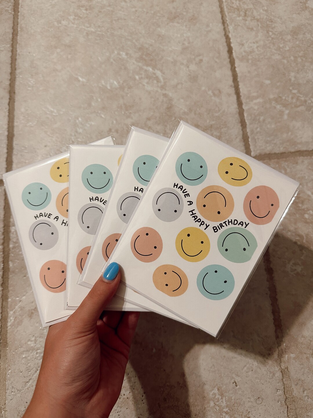 Smiley Birthday Card - Etsy