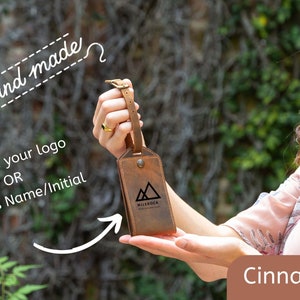 Personalized Leather Luggage Tag: Handmade Custom Duffle Bag Tag - Etsy