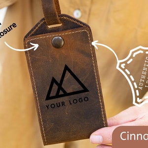 Personalized Leather Luggage Tag: Handmade Custom Duffle Bag Tag - Etsy