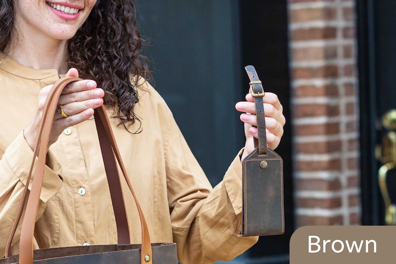 Personalized Leather Luggage Tag Handmade Leather Bag Tag - Etsy