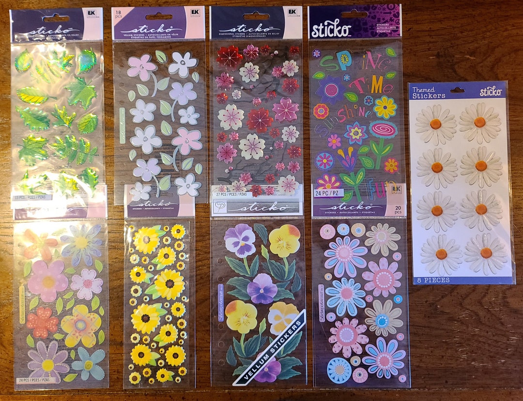 Sticko Spring Time Scrapbook Stickers - UPDATED 04/18/24 - Etsy