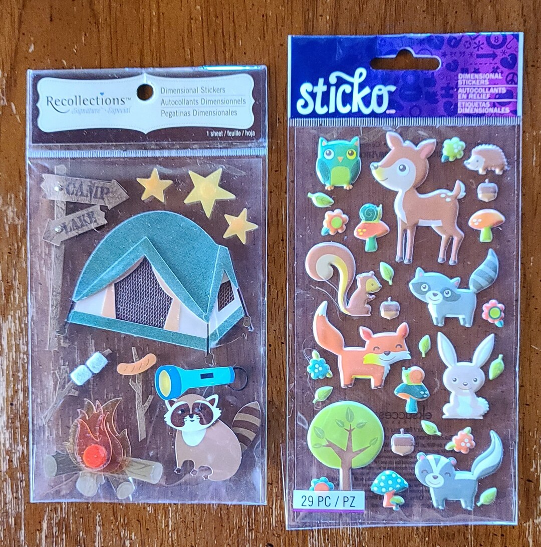 Camping With Friends Scrapbook Stickers - Etsy